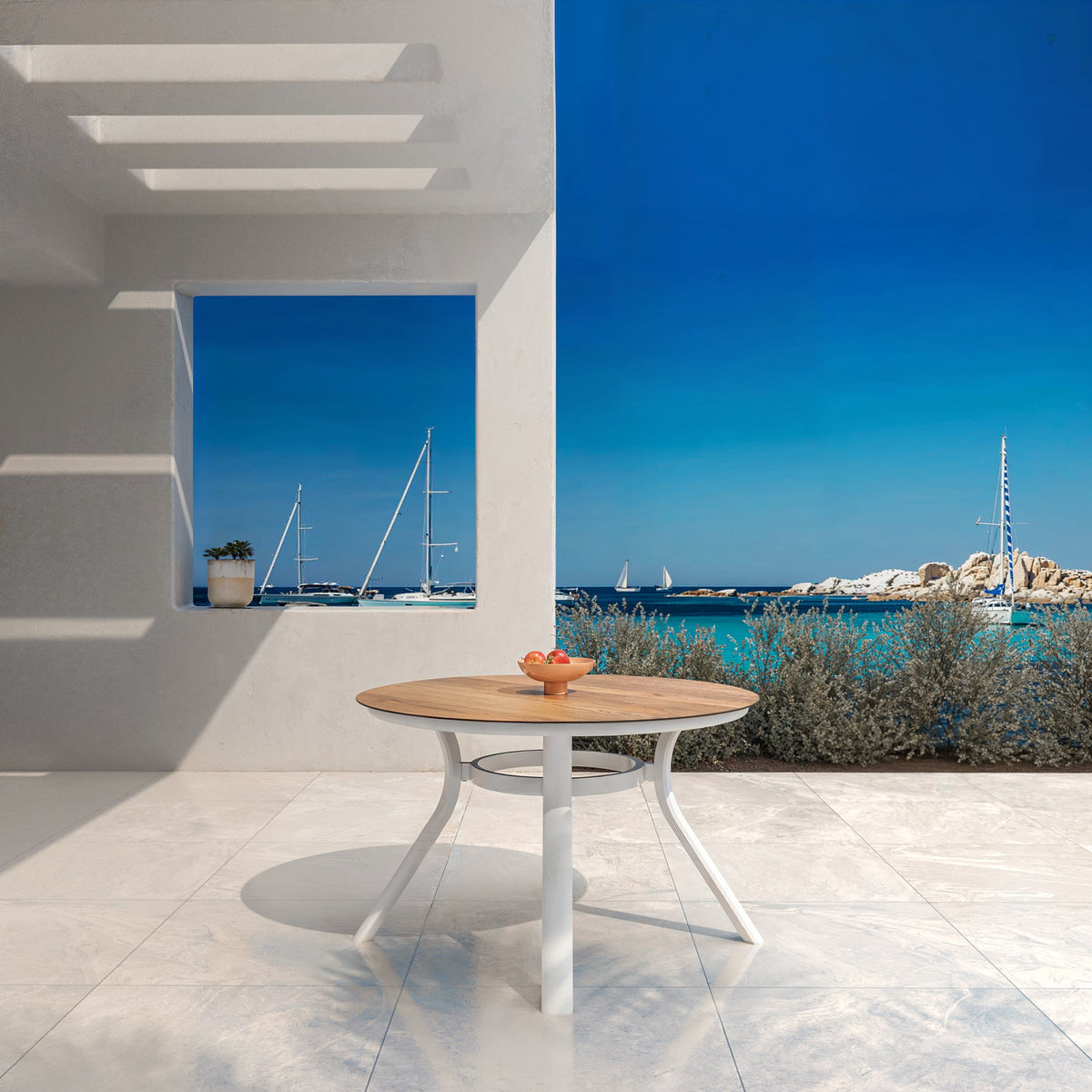 Amalfi Round Dining Table 5 Seats (D120 cm)